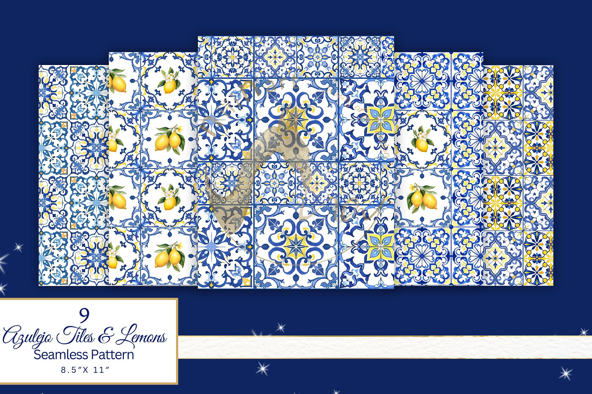 Portuguese PNG Tiles & Patterns Kit, a Graphic by NiiiNArt