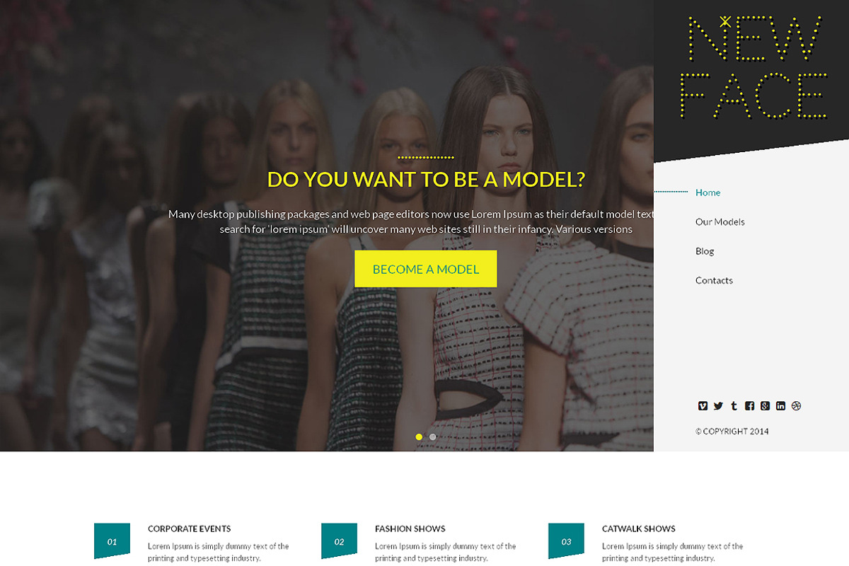 New Face Responsive One Page Theme, a HTML Template by IceTemplates