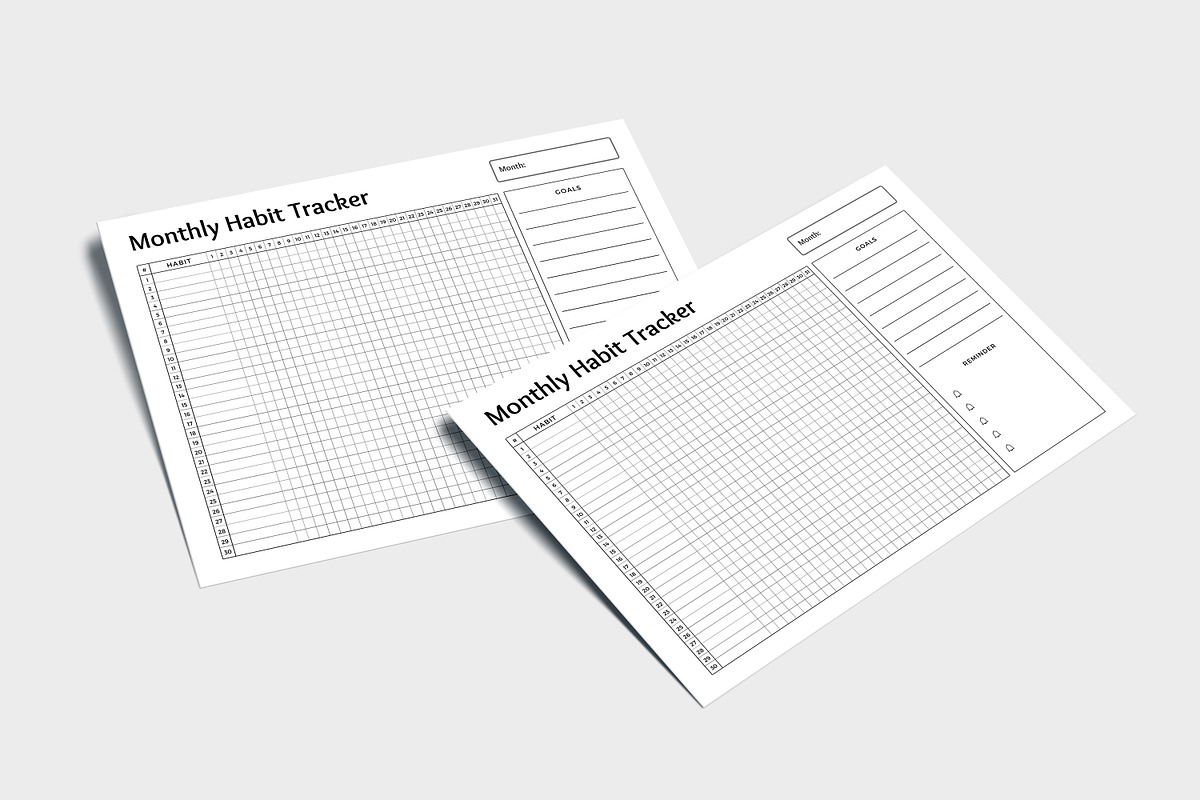Editable Canva Monthly Habit Tracker, a Stationery Template by Ultimate ...