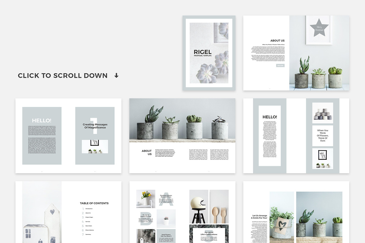Rigel Proposal Template, a Brochure Template by SlideStation | Creative Market
