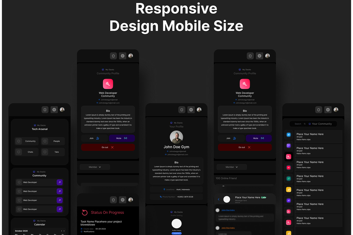 Community Managment Web App Ui Kit, an UI Kit Template by Pixel Blend