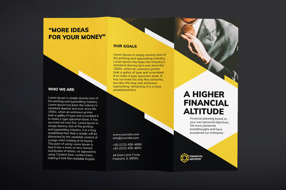 Financial Advisor Brochure Trifold, a Brochure Template by TemplatesNow!