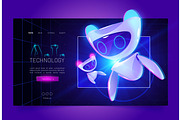 Technology cartoon web banner | Technology Illustrations ~ Creative Market