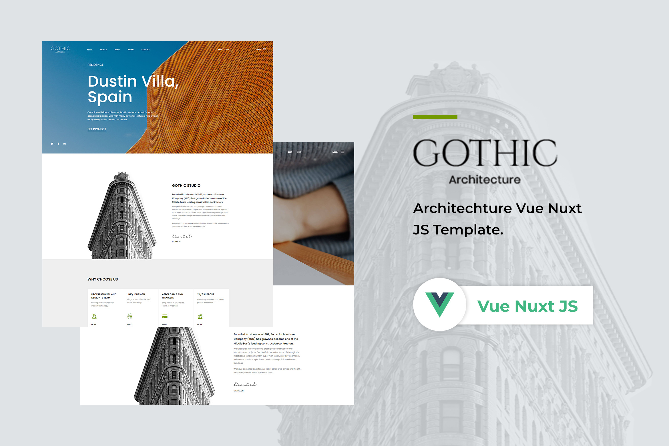 Gothic - Architecture Vue Template, a Websites & App Template by HasThemes