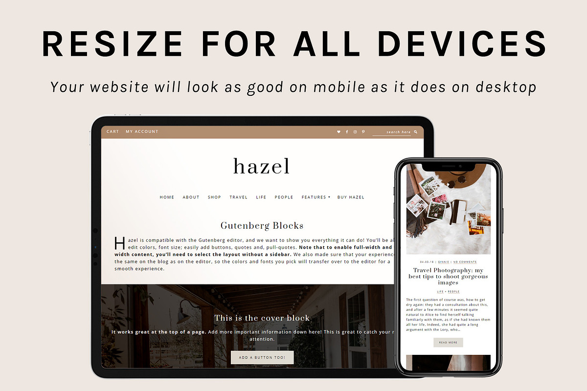 Hazel Theme • Genesis Child Theme, a WordPress Template by Code + Coconut