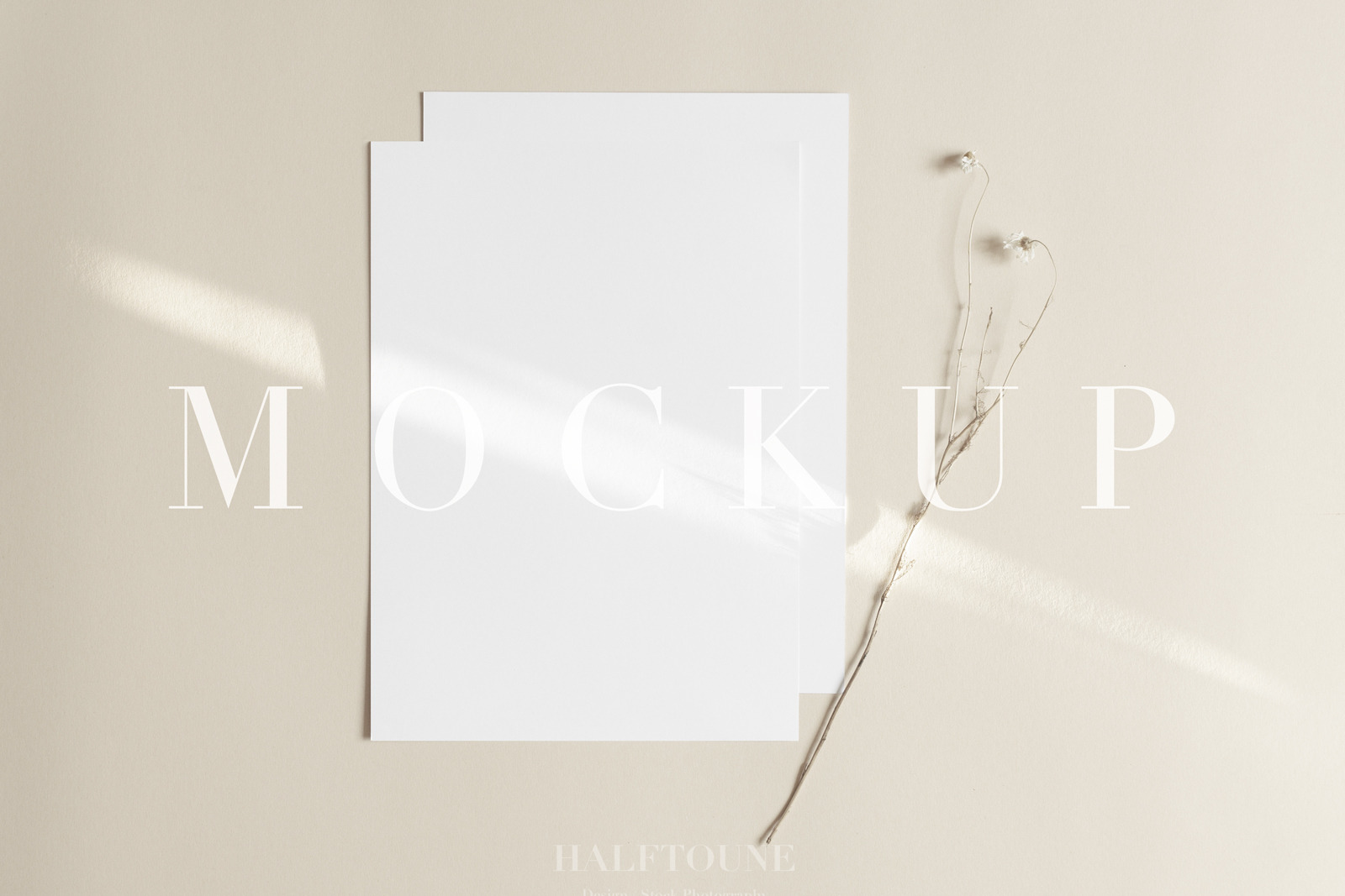 Modern Neutral Poster Mockup, a Graphic by HALFTOUNE