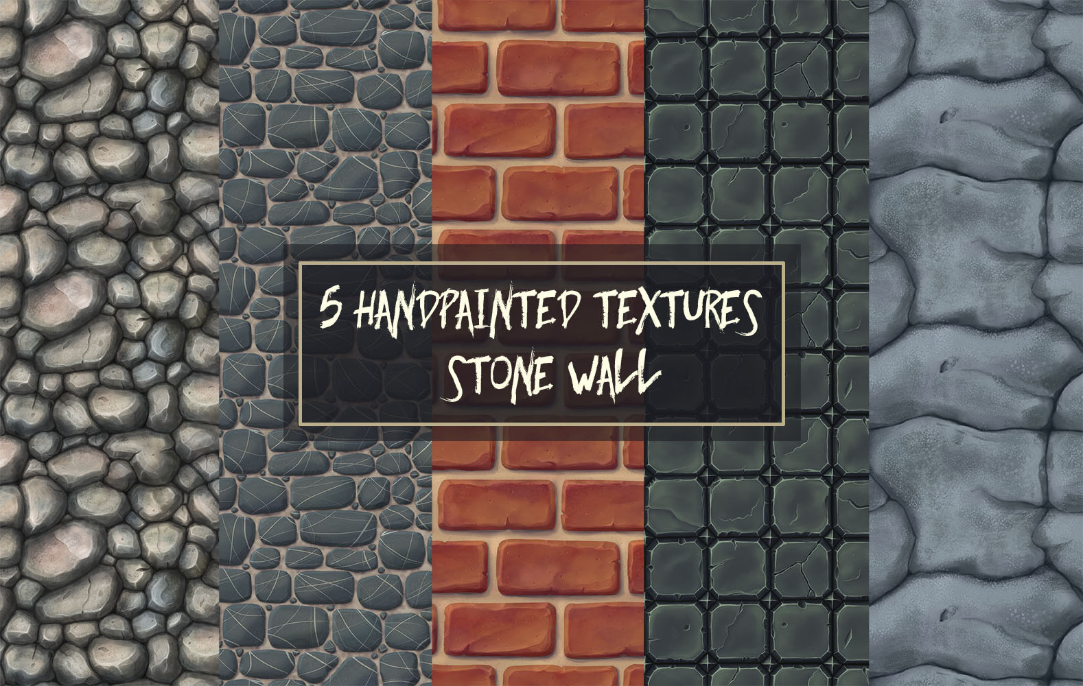 5 handpainted highres stone texture, a Texture Graphic by SHMEL_Studio