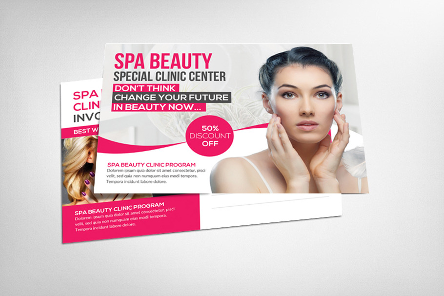 Spa Beauty Postcard Template, a Card Template by graphicforest