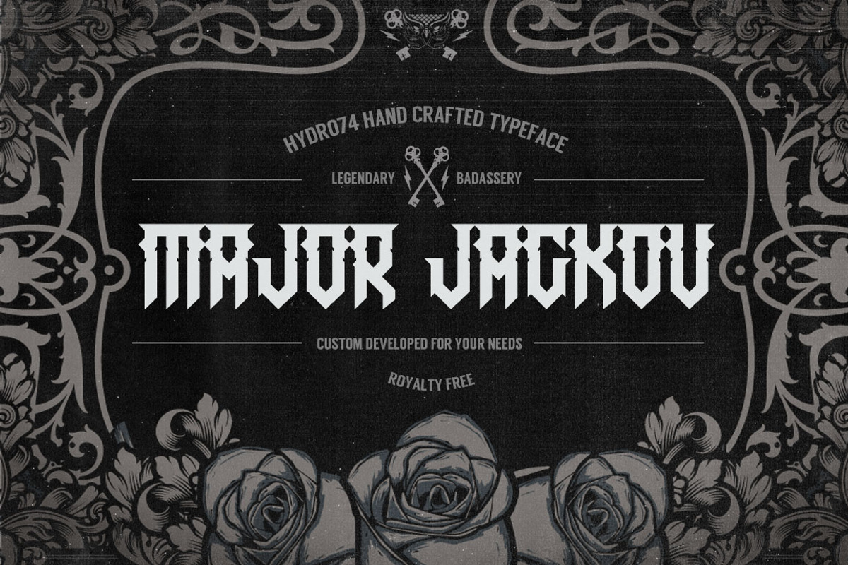Major Jackov, a Font by Hydro74