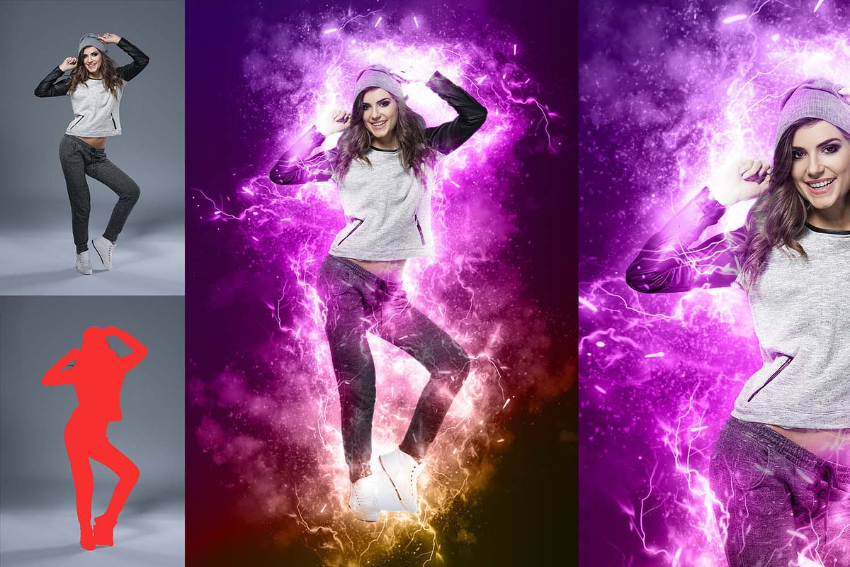 Electric Effect Photoshop Action
