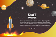 Rocket in space universe vector, a Technology Illustration by ...