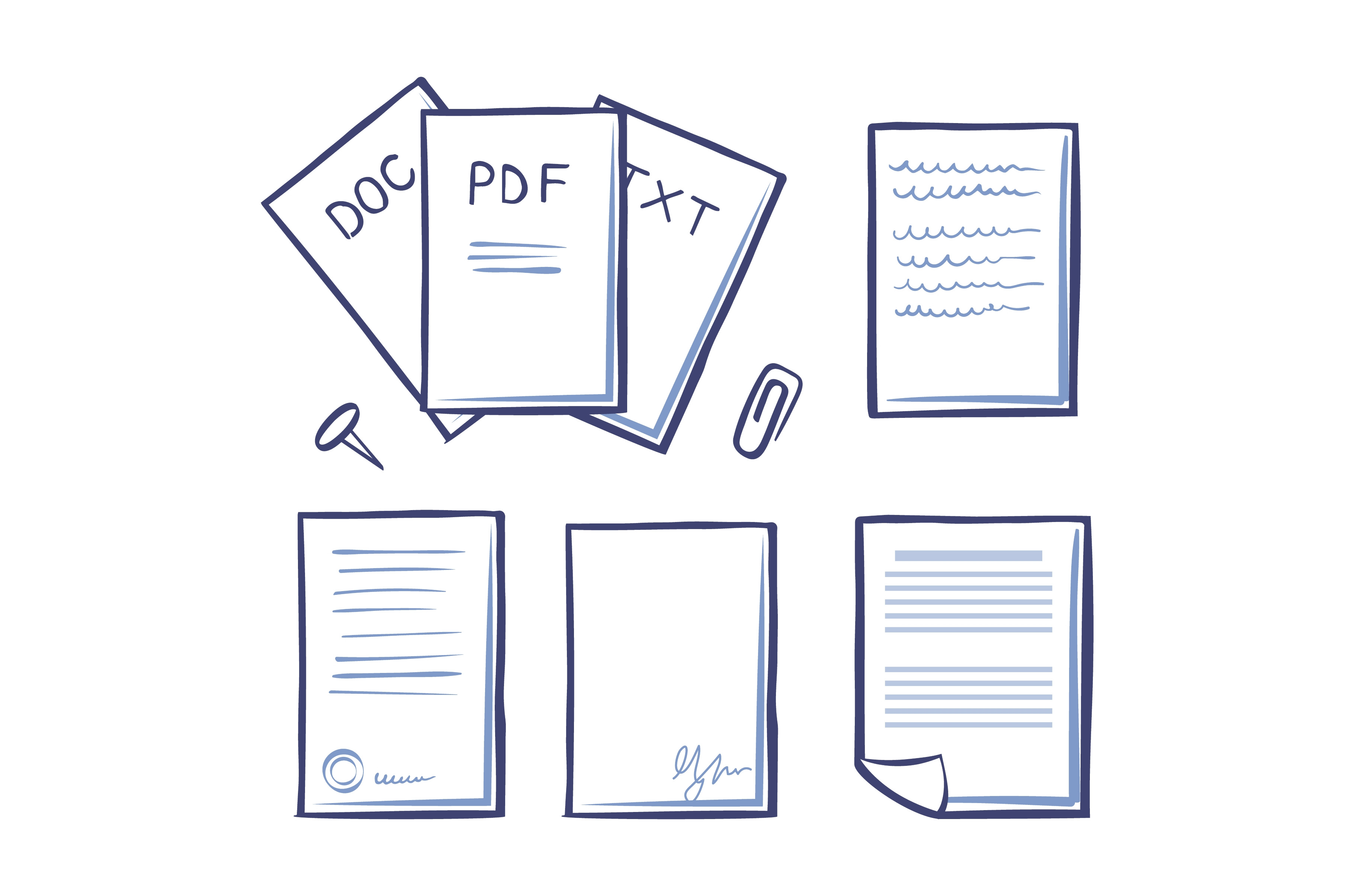 Office Paper and Documents Doc and, an Object Graphic by robuart