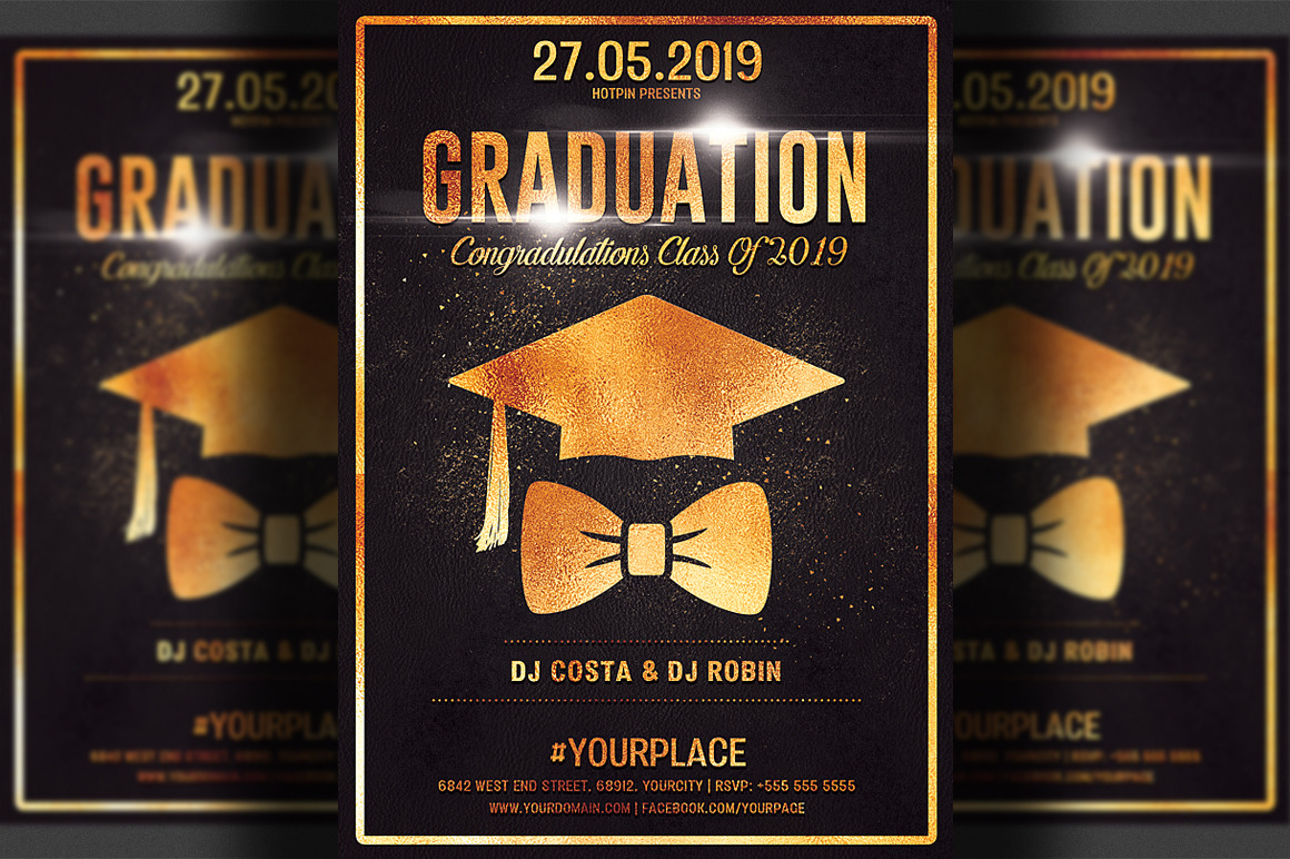 Graduation Party Flyer Template, a Flyer Template by Hotpin