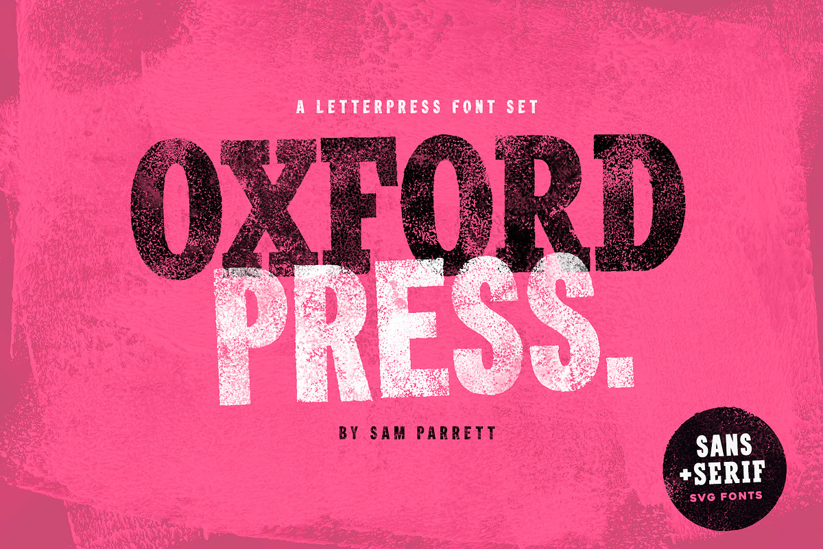 Oxford Press SVG Fonts, a Font by Sam Parrett