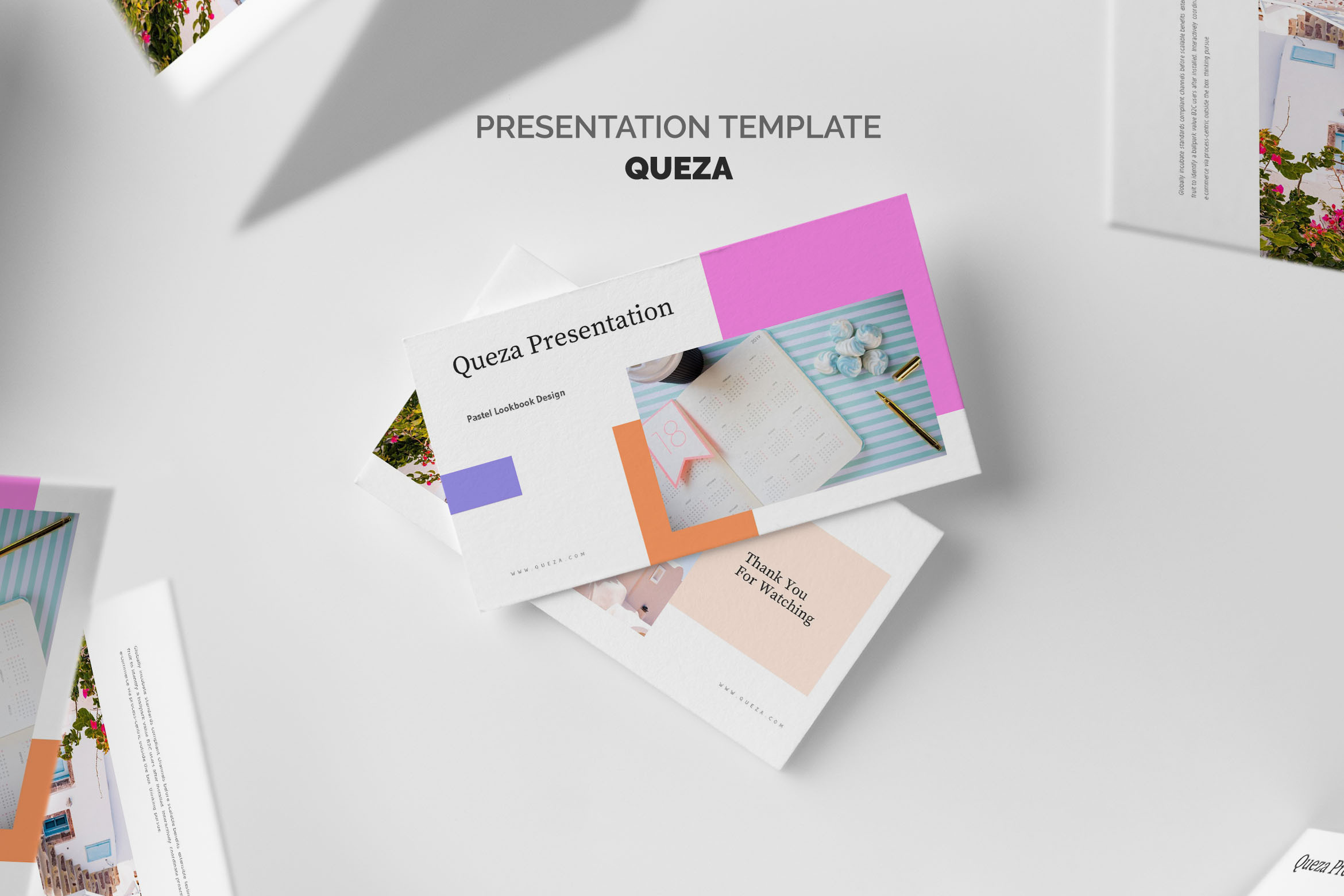 Queza : Pastel Color Keynote, a Presentation Template by punkl.