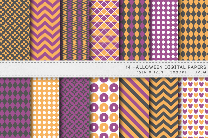 Halloween Digital Papers, a Pattern Graphic by AzmariDigitals