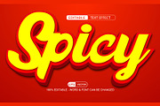 Spicy Vector 3d Editable Text Effect | Layer Styles ~ Creative Market