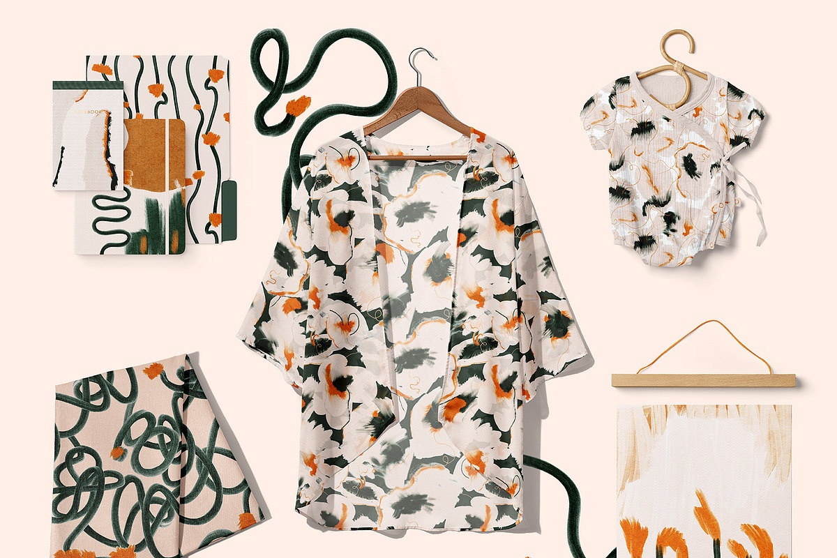 Blush Fields Textured Collection | Creative Market