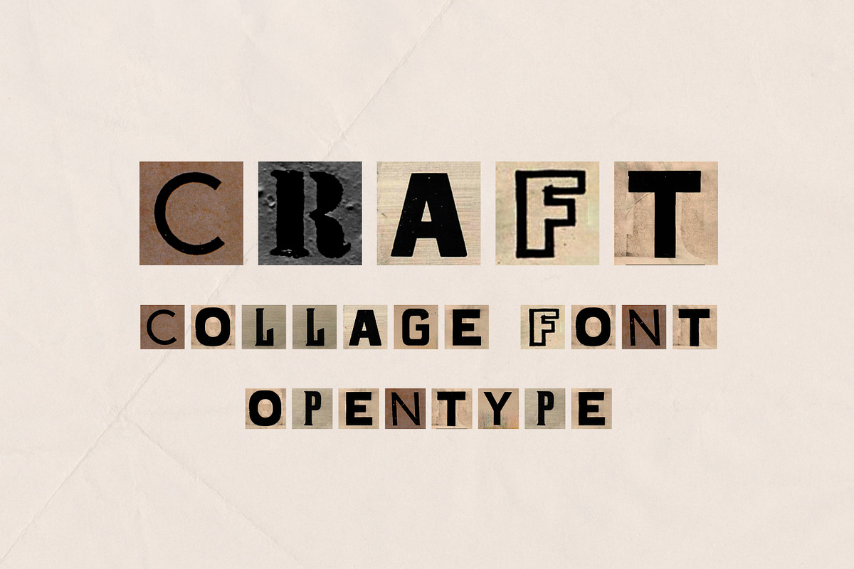 Collage Font, a Font by elvinova