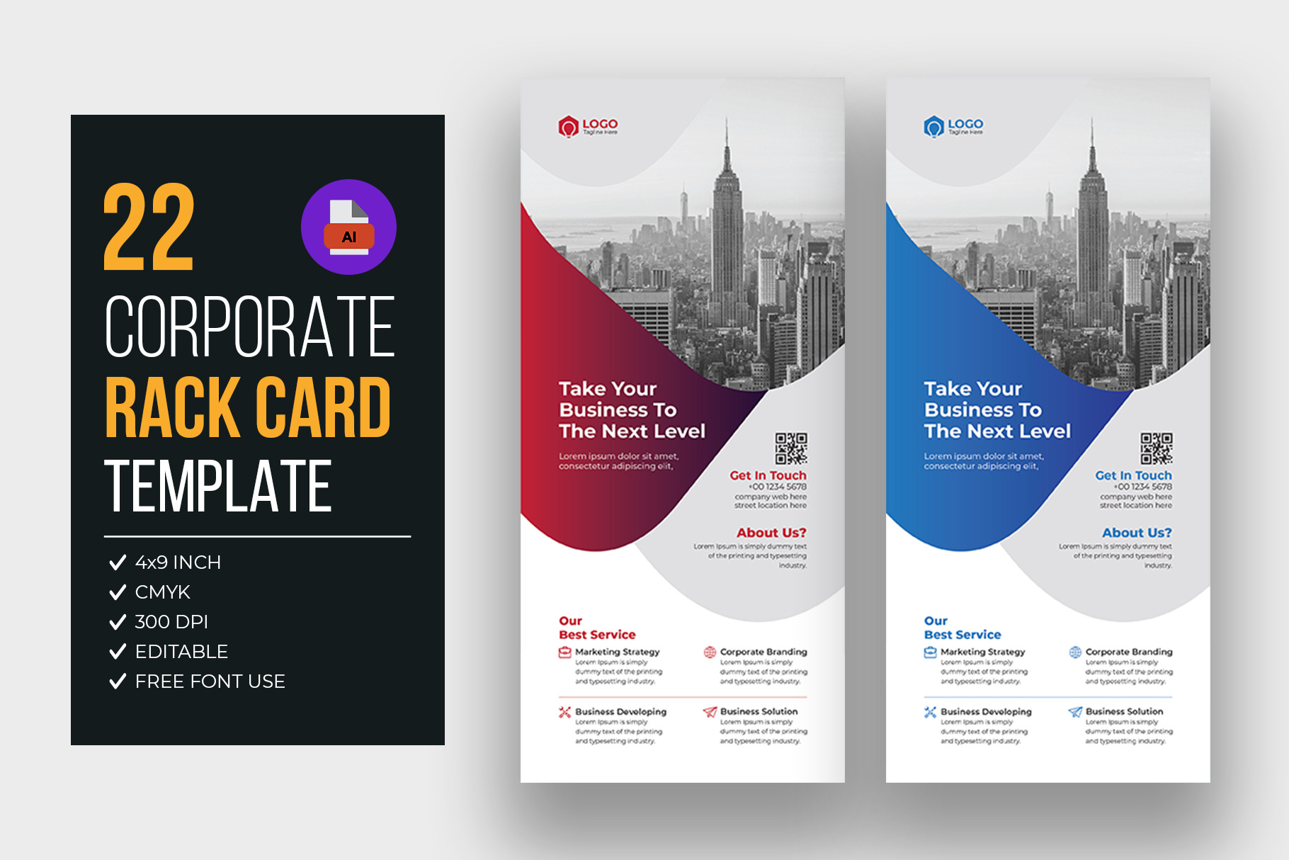 Corporate Rack Card or Dl Flyer | Creative Market