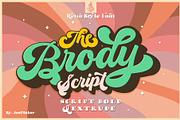 Brody Script & Extrude, a Script Font by joelmaker
