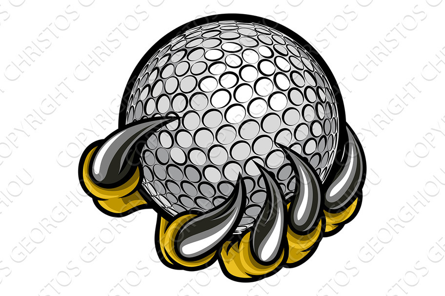 Monster or animal claw holding Golf Ball, an Animal Illustration by ...