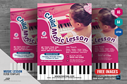 Children Music Tutorial Flyer, a Flyer Template by PSDPixel