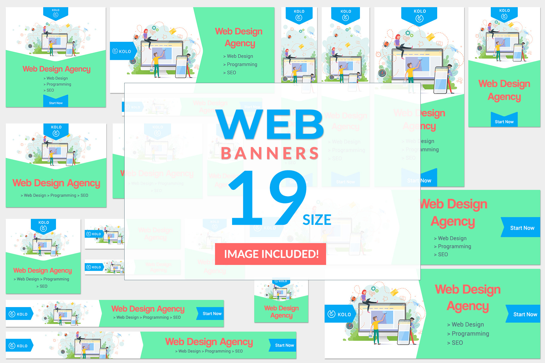 WEB Design Banners, a Social Media Template by Kalash