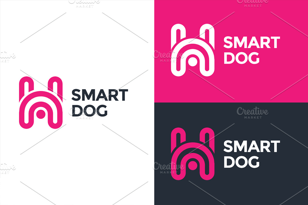 Hero Smart Dog , Minimal H Logo, a Branding & Logo Template by MeemSlide