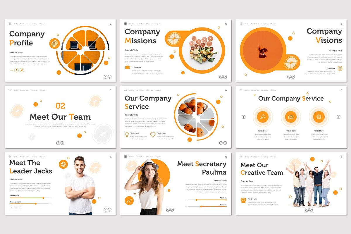 Orange - Powerpoint Template, a Presentation Template by inspirasign
