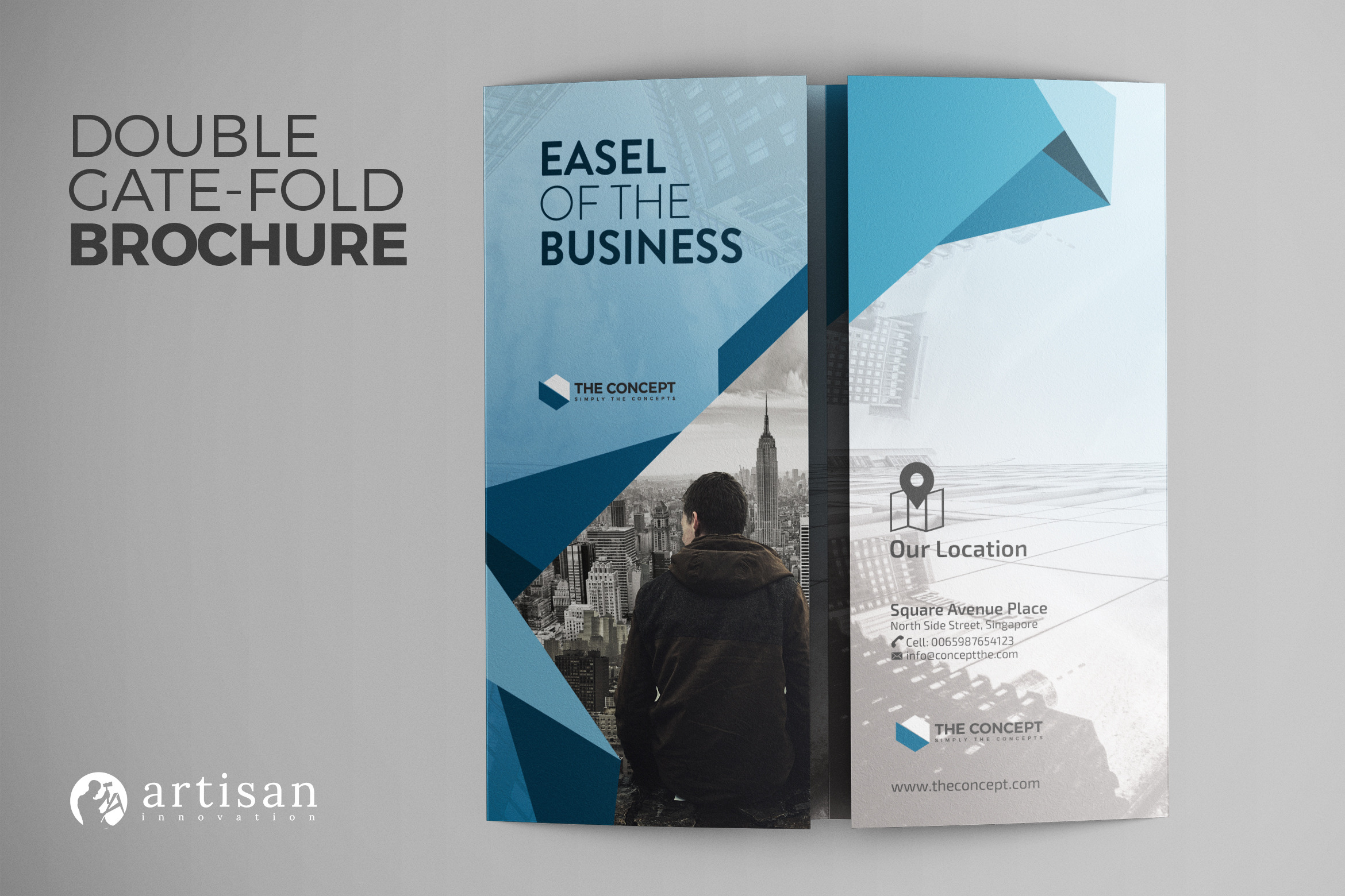 Double Gate fold Brochure, a Brochure Template by artisanHR