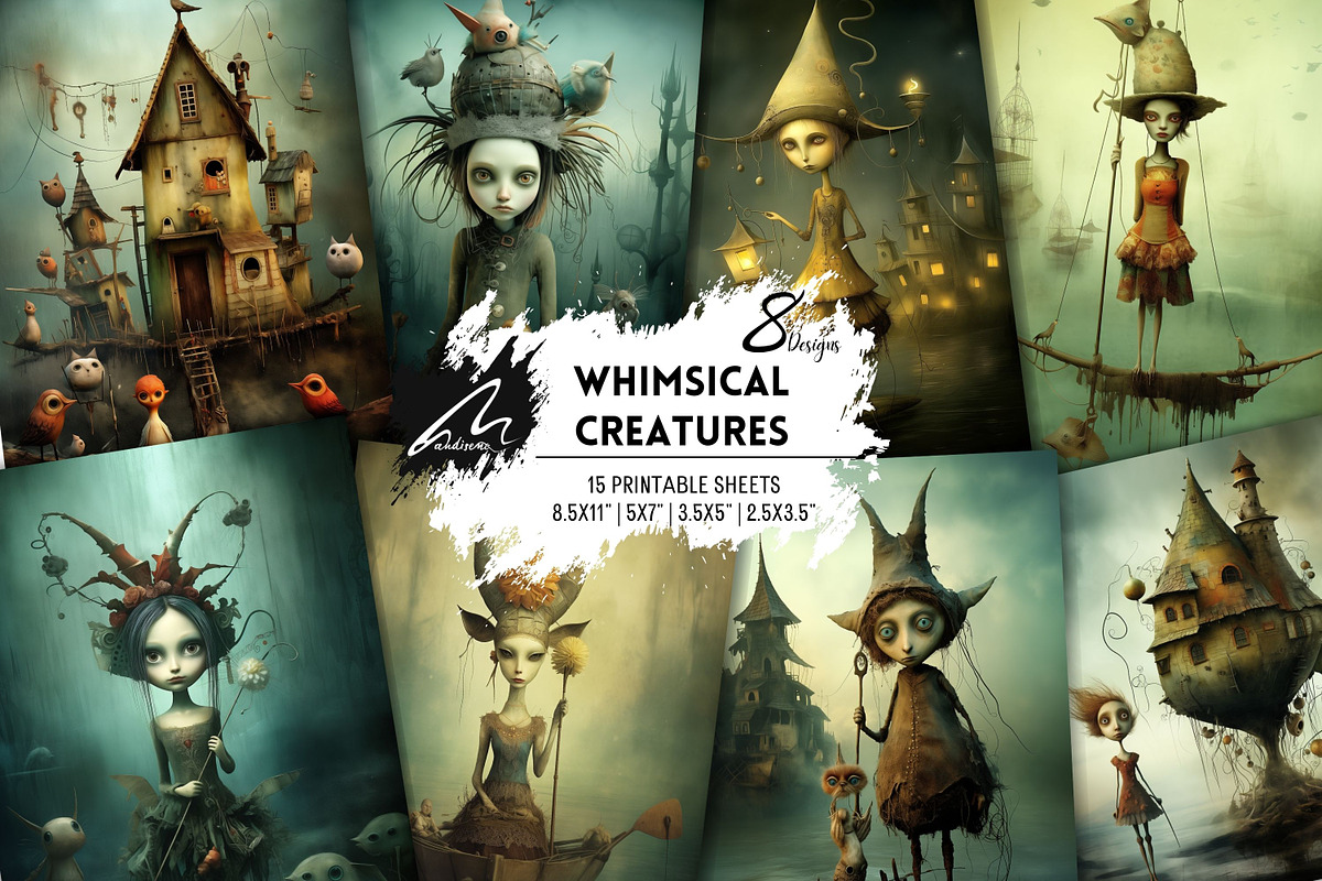 Whimsical World, Spooky Collage Page, a Person Illustration by Digital ...