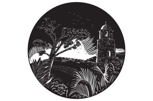 Belfry Tower On Hill Trees Circle, an Illustration by patrimonio