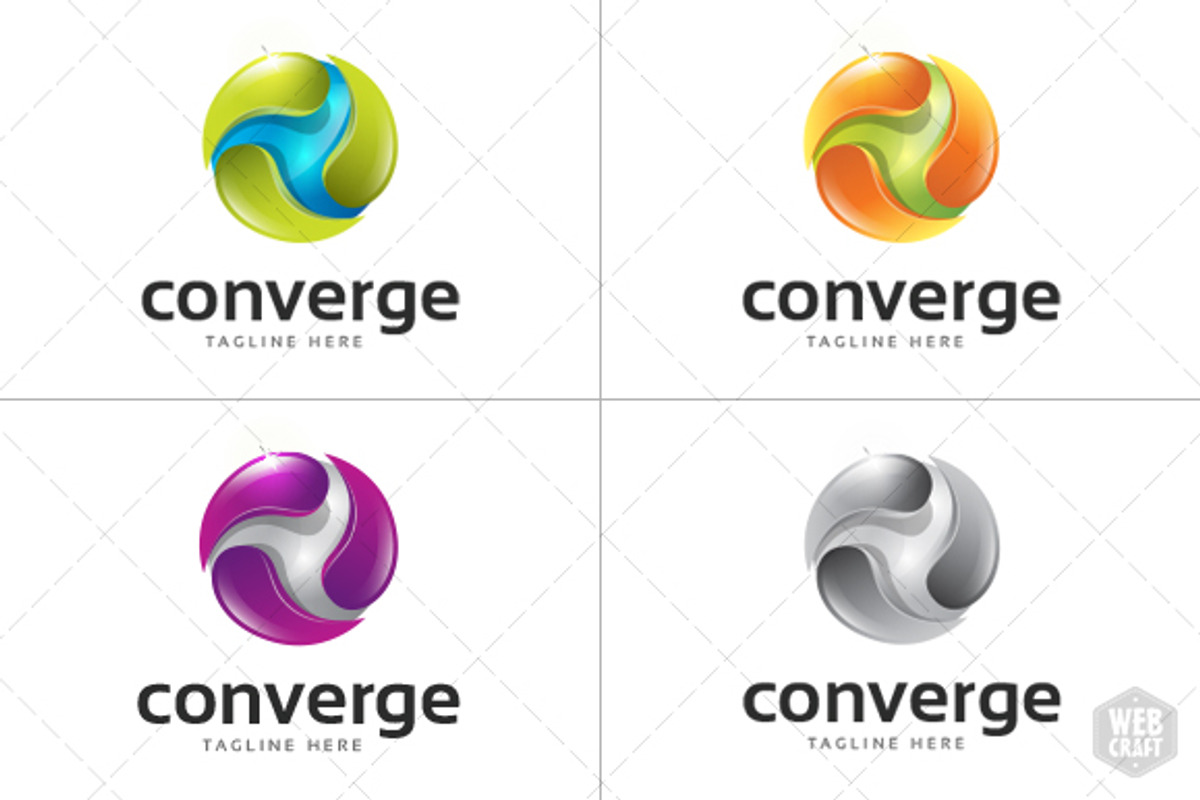 Converge Technology Logo Template, a Branding & Logo Template by WebCraft