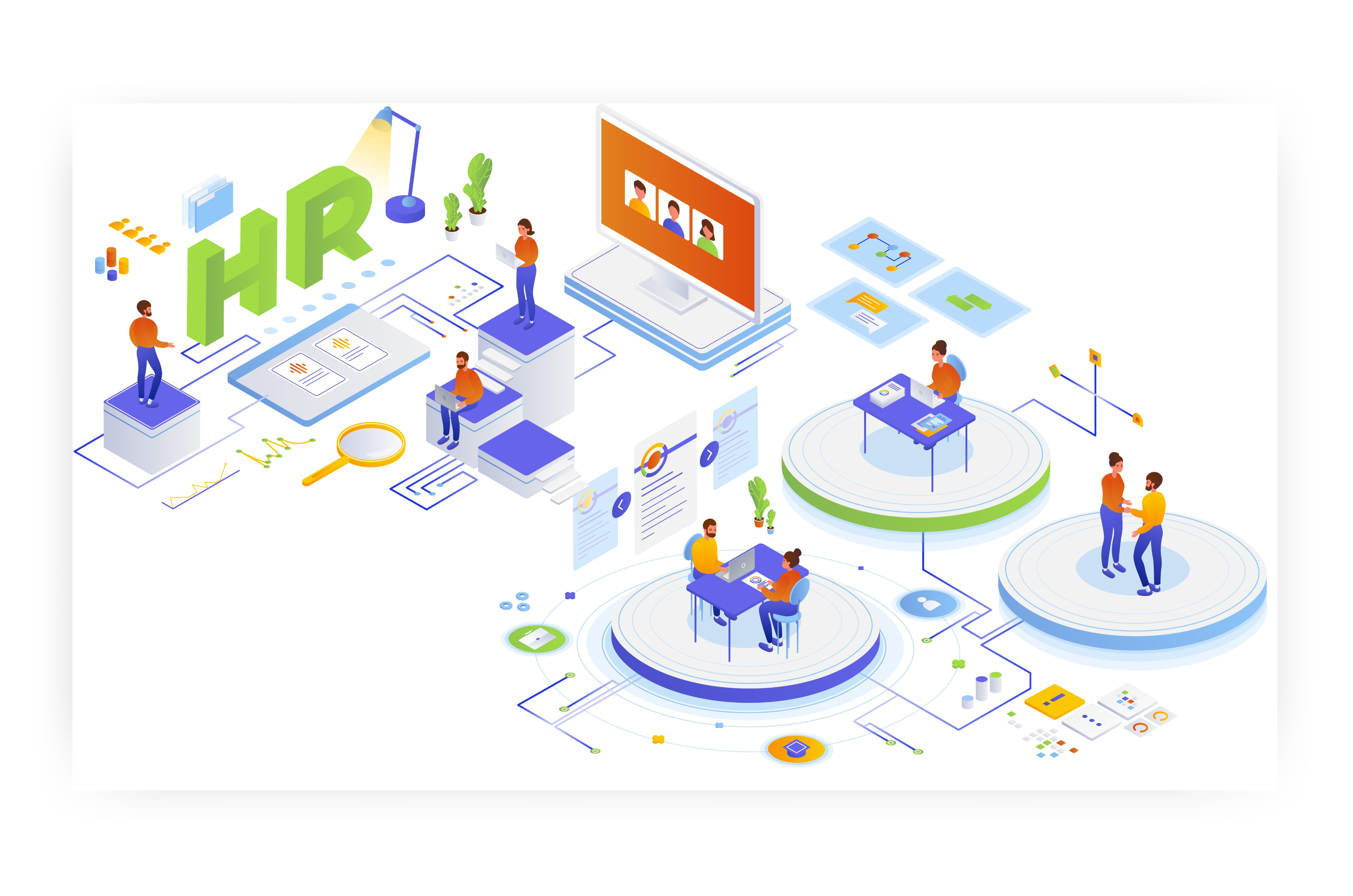 Human resources, flat vector, a Person Illustration by vectorpointstudio