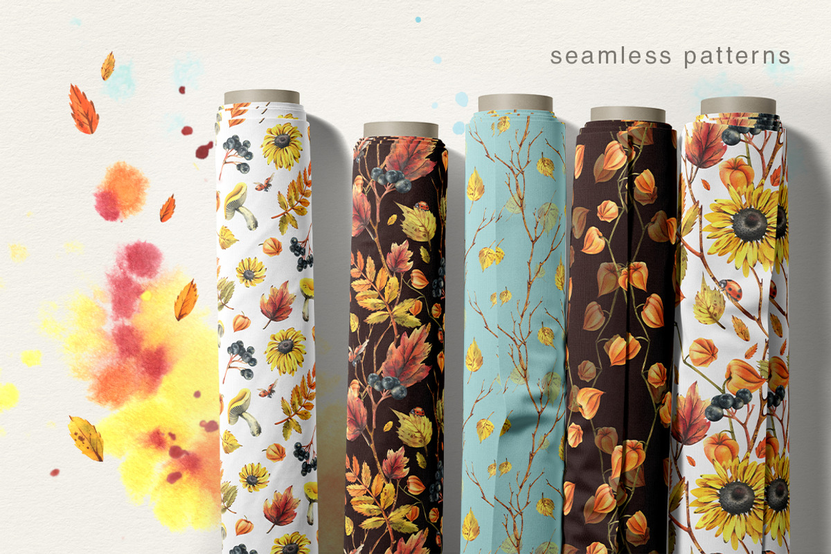 Autumn Botanical Watercolor Clip Art, a Seasonal Illustration by ...