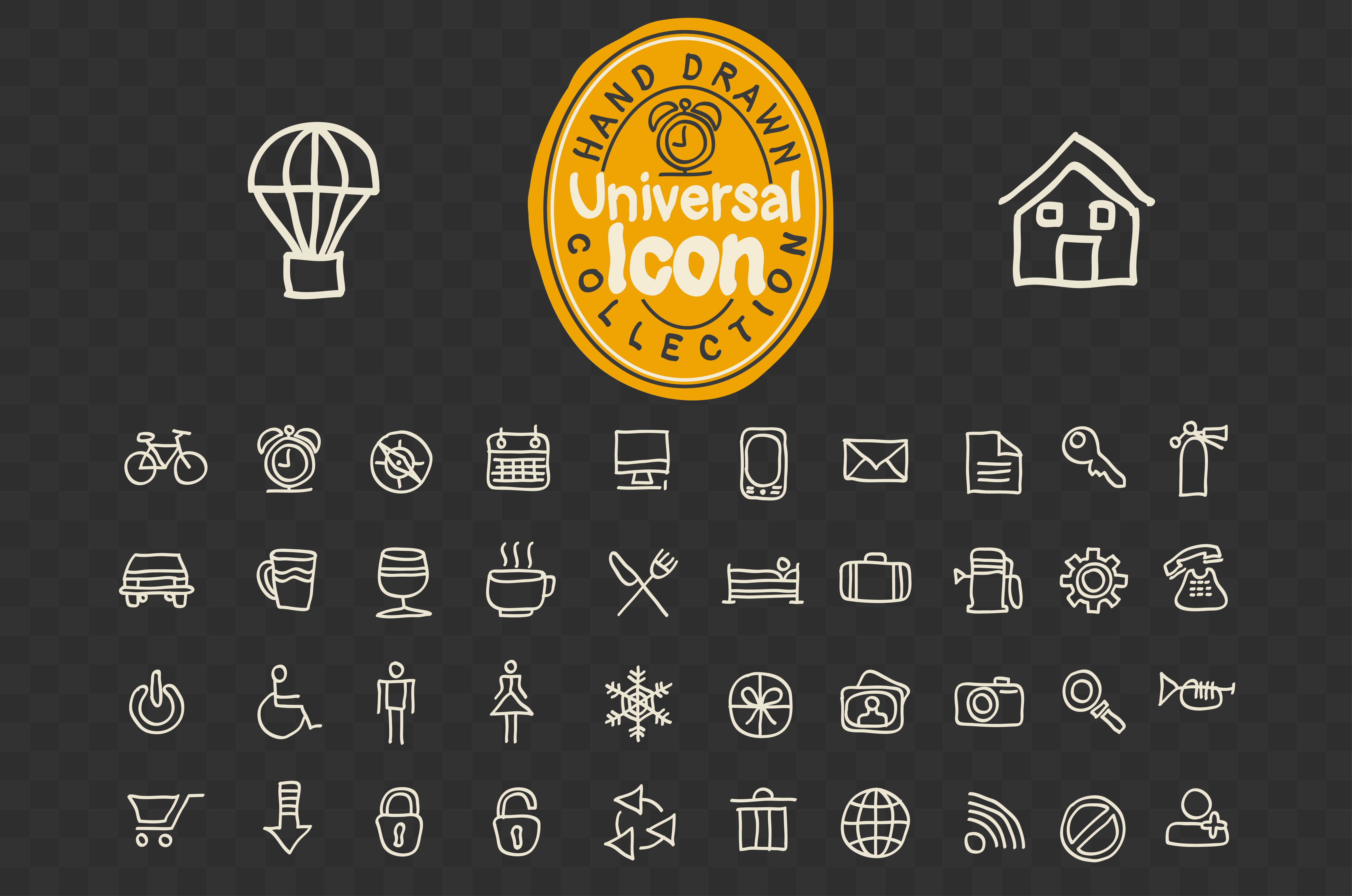Hand drawn icons, an Outline Icon by Vector Maker