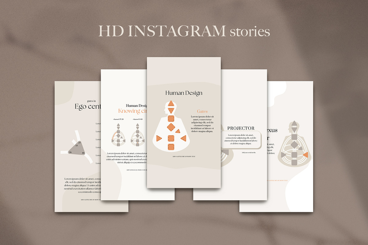 Human Design Instagram Template, a Social Media Template by Backyard Rose