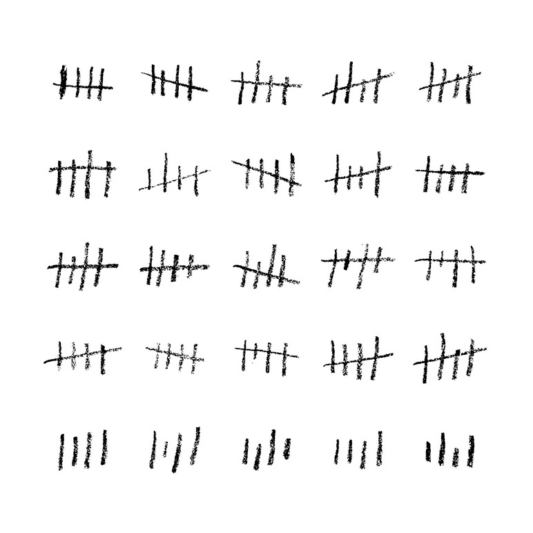 Vector tally marks, an Outline Icon by Microvector