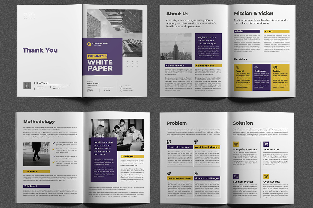 Business White Paper Brochure Design