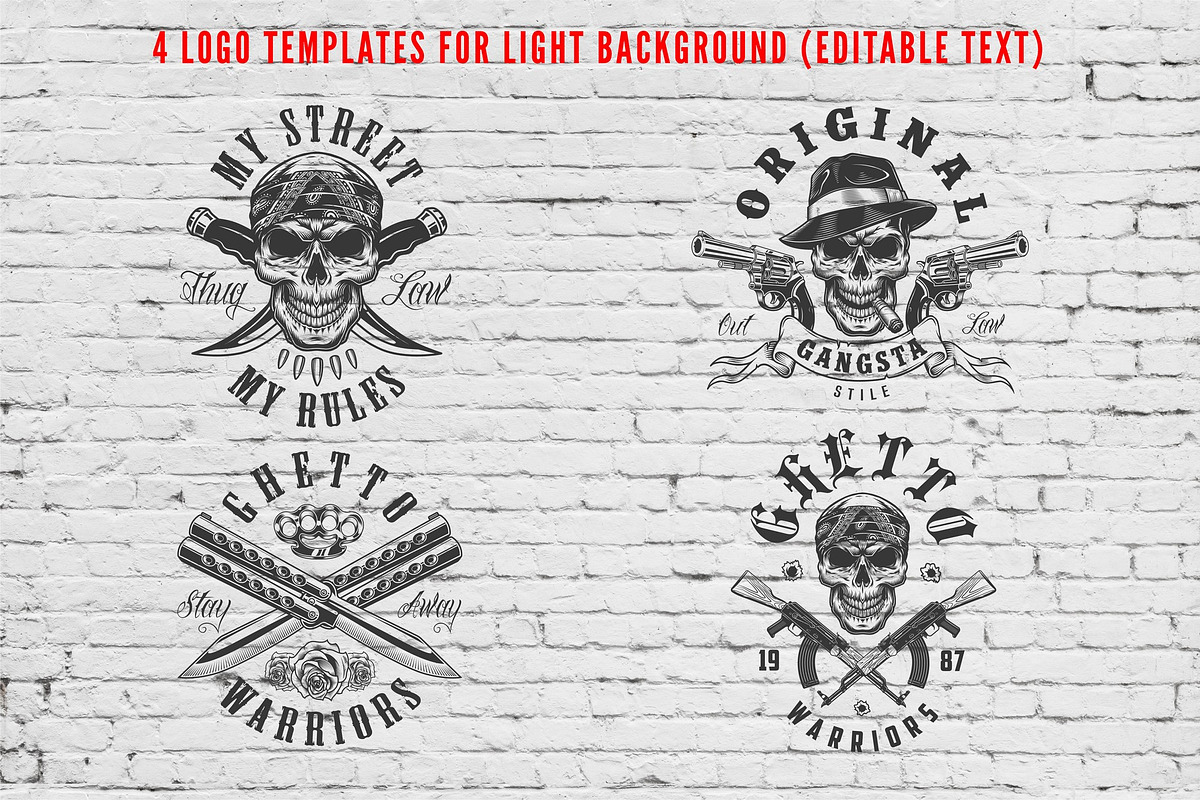 Gangsters emblem templates, a Templates & Theme by DGIM studio