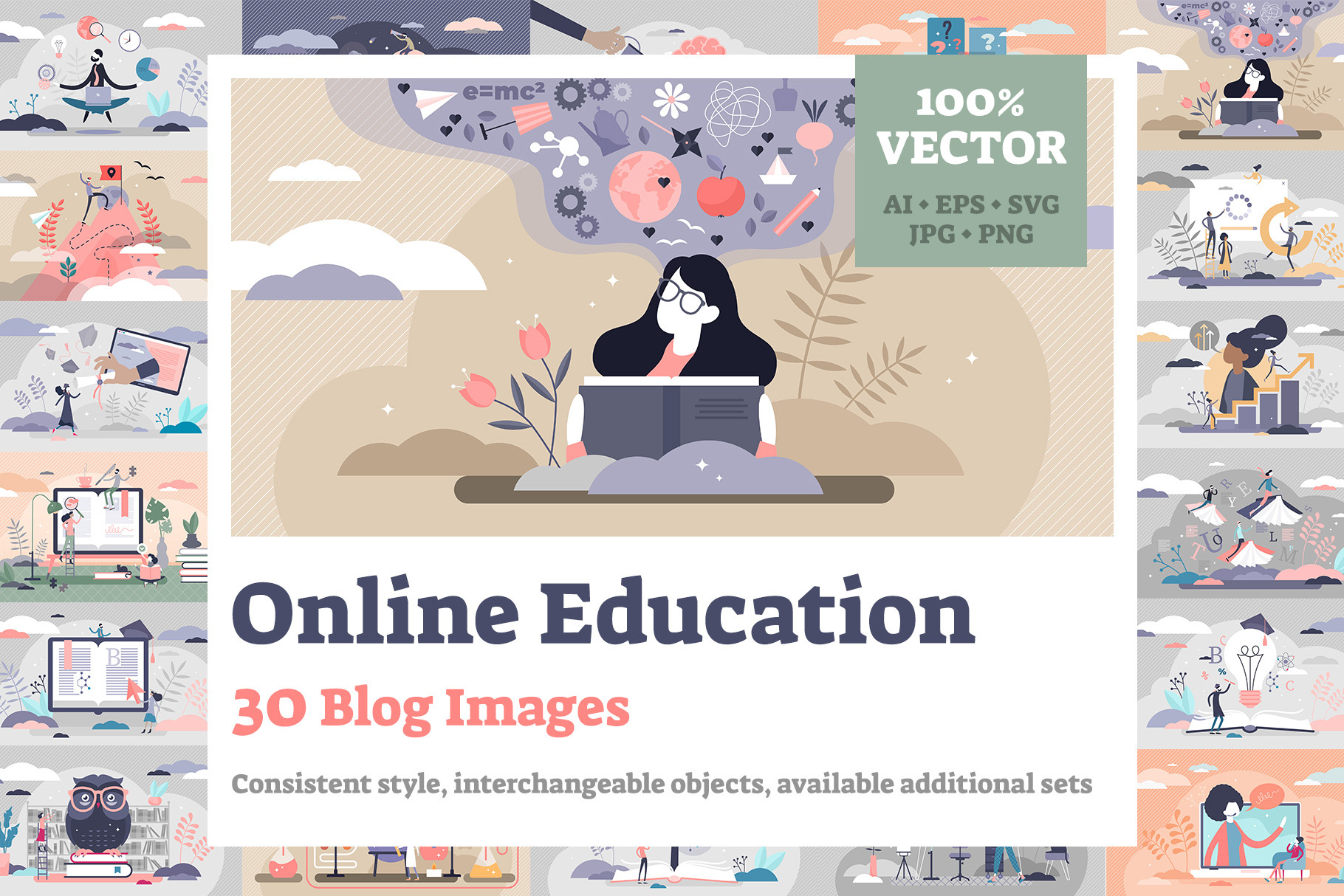 30 Online Education Blog Images Vol2, an Education Illustration by ...