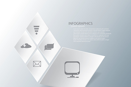 rhombus infographic, a Presentation Template by Artmeesri