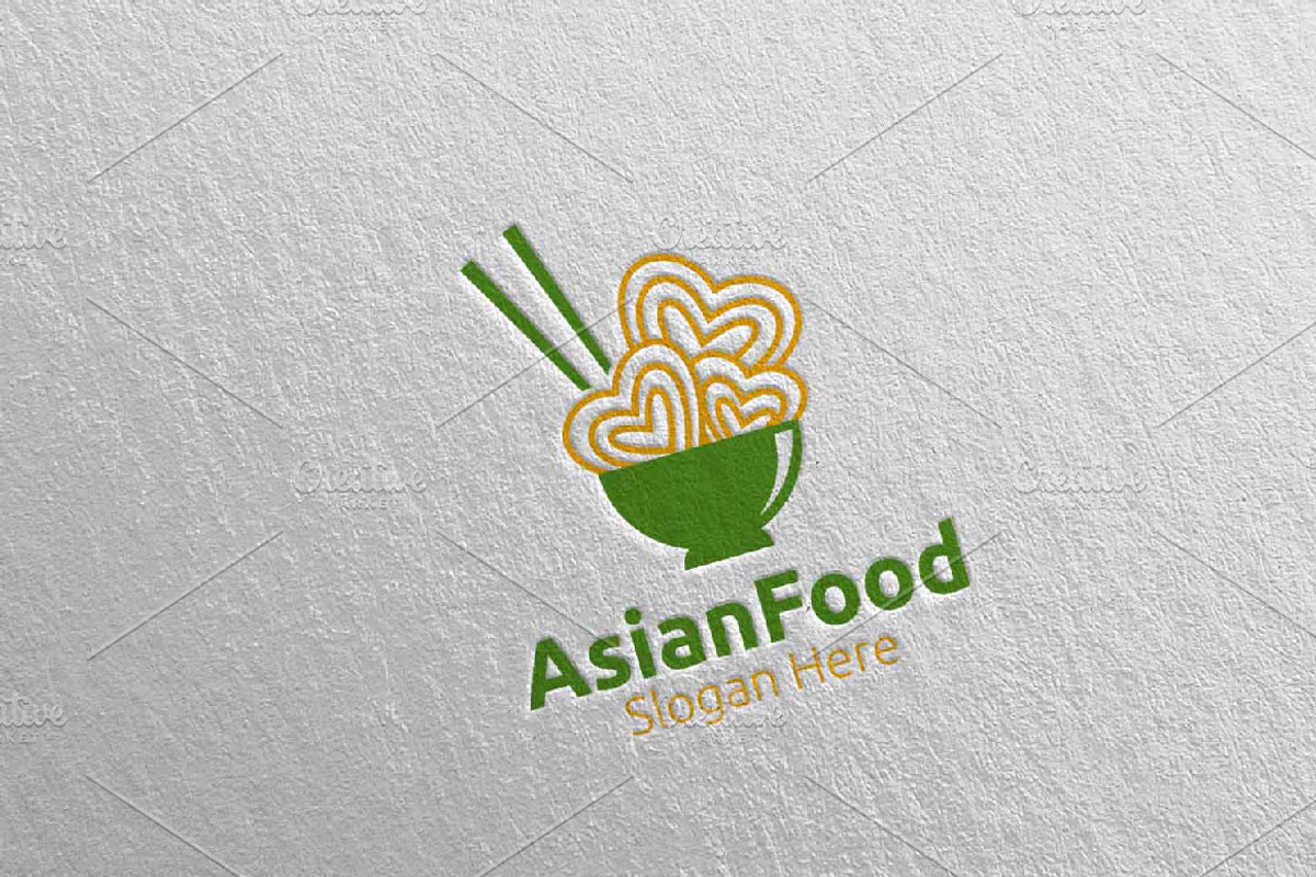 Asian Food Logo Nutrition Style 78, a Branding & Logo Template by ...