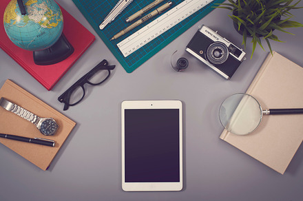 Tablet cooking hero header, a Photo by Twin Design