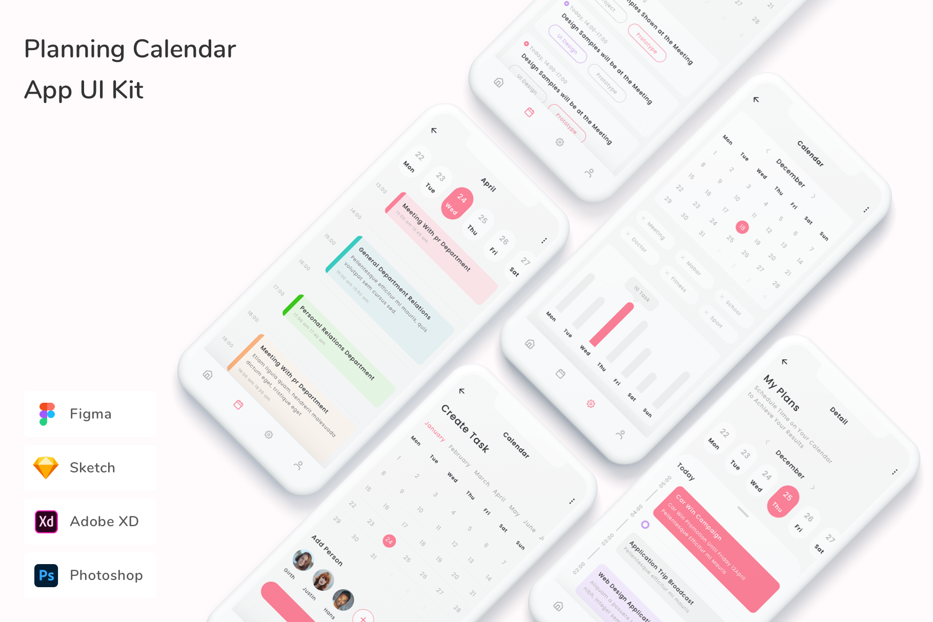 Planning Calendar App UI Kit, an UI Kit Template by Betush