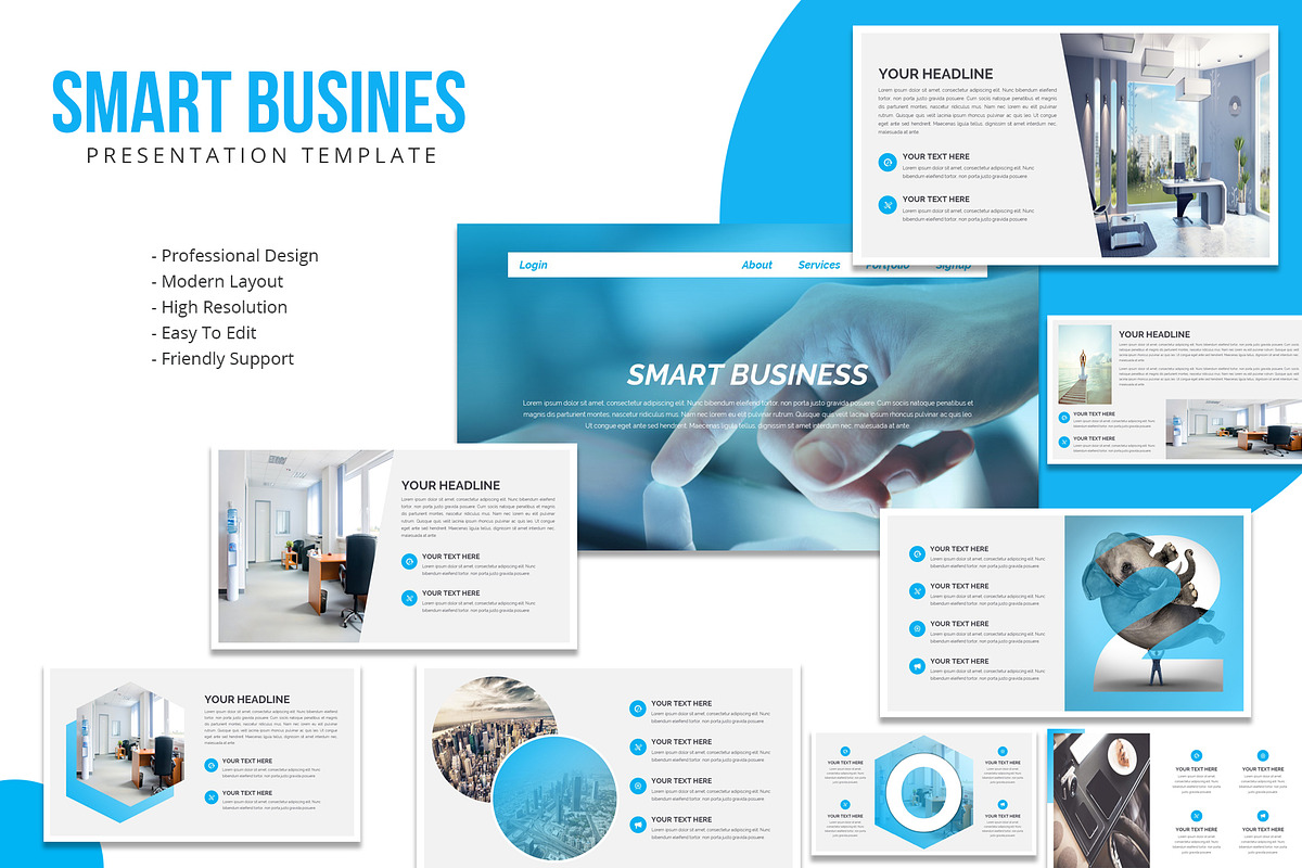 Smart Business Powerpoint Template, a Presentation Template by Creative ...