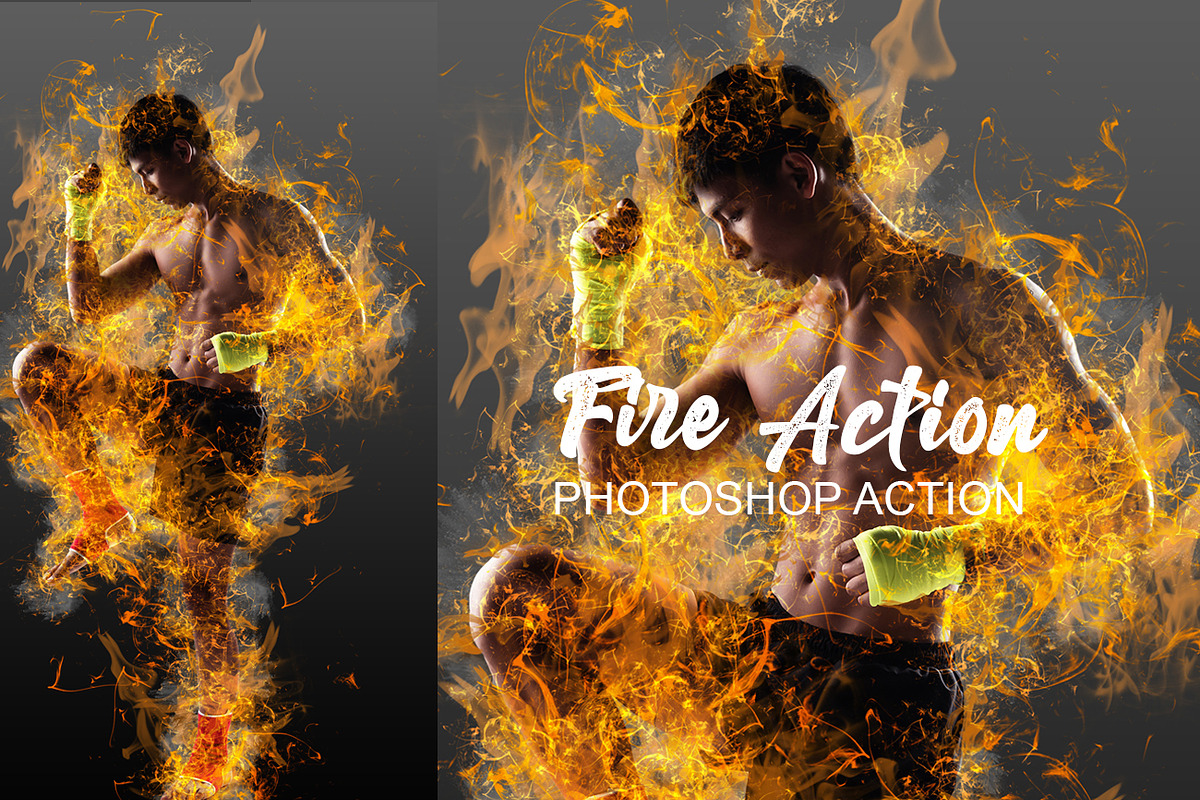 Fire Effect Ps Action, an Action Add-On by MRI STUDIO