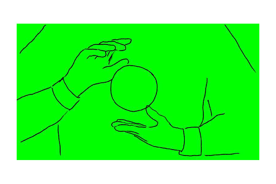 Animation Hand Over Floating Crystal, a Graphic by patrimonio