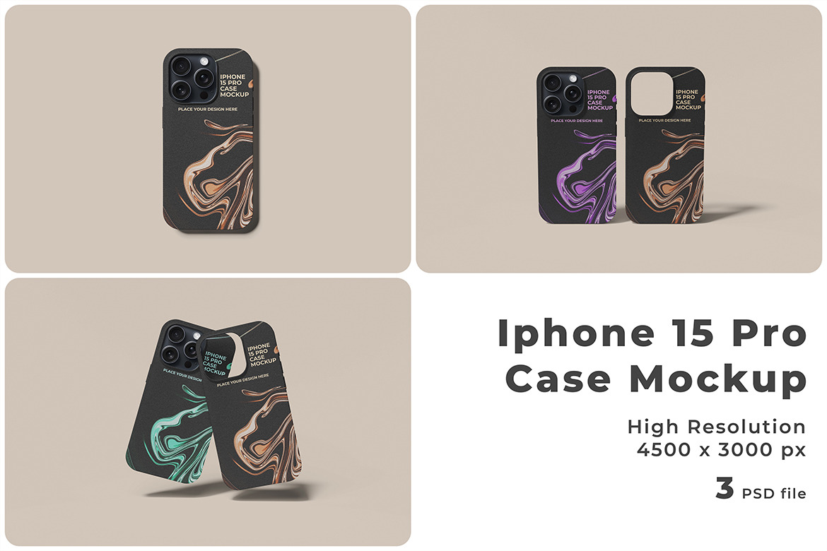 Iphone 15 Pro Case Mockup, a Product Mockup by Pixie Creative
